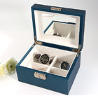 brown  Portable Jewelry display Box PU Leather  Storage Case