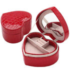 jewelry box making with leather red jewelry box