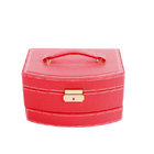 Colorful Leather Travel Jewellery Case , Portable Leather Gift Box With Drawer