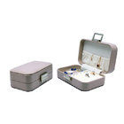 Lightweight Mini Portable Travel Jewelry Box With Handle Many Compartments