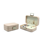 Lightweight Mini Portable Travel Jewelry Box With Handle Many Compartments