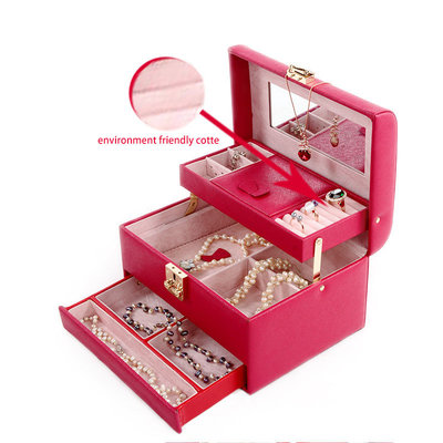 Personalized Large Luxury Jewelry Box For Retail Stores Colorful No Moq