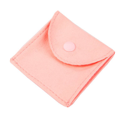 Square Small Flannel Jewelry Pouches , Easy To Carry Jewelry Storage Bags