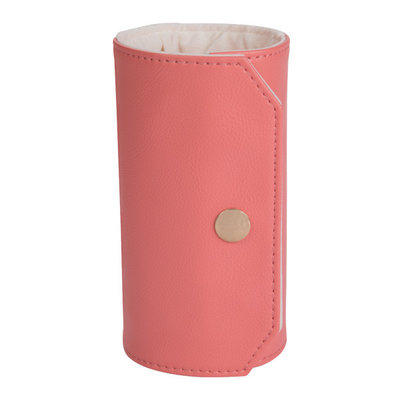 Portable Fashion Roll Up Jewellery Pouch , Leather Jewelry Packaging Bags