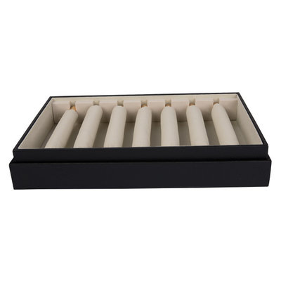 Black Luxury Ring Display Storage Case , Custom Logo Pendant Display Tray