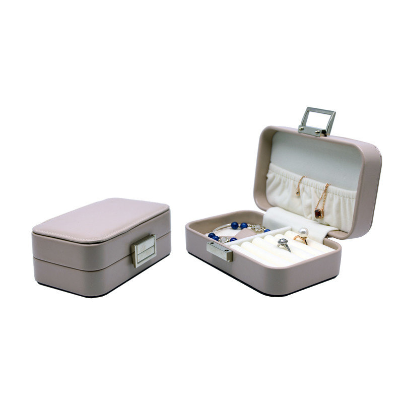Rectangle 17*9*5cm Portable Travel Jewelry Case