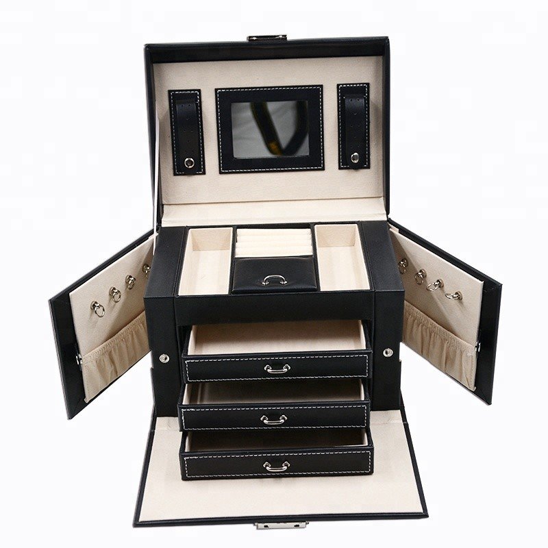 Locked Portable Jewelry Display Cases , Portable Earring Organizer Box