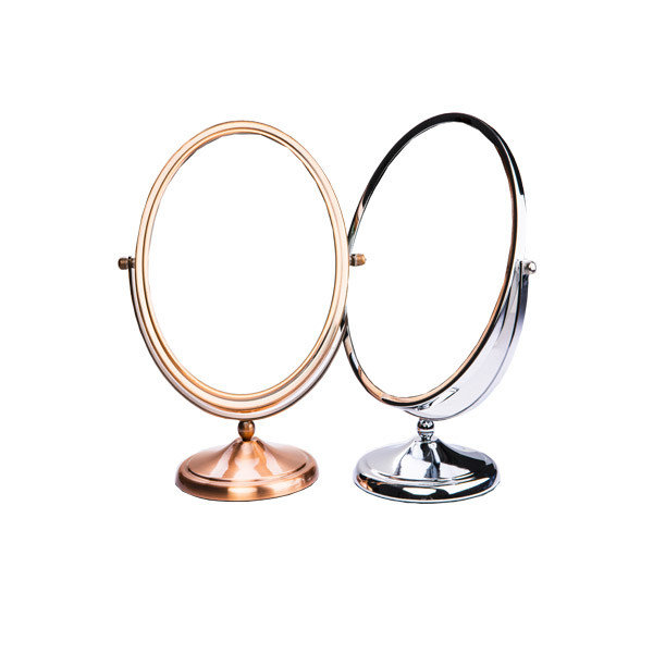 Metal Frame Round Compact Travel Mirror , Rotating Vintage Compact Mirror