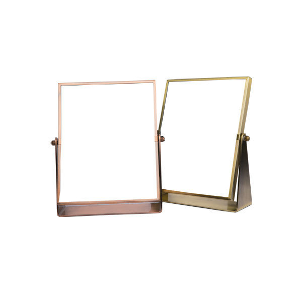 Compact Jewelry Store Mirror Single Sides For Desktop Zinc Alloy Finishing