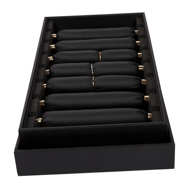 Black Luxury Ring Display Storage Case , Custom Logo Pendant Display Tray