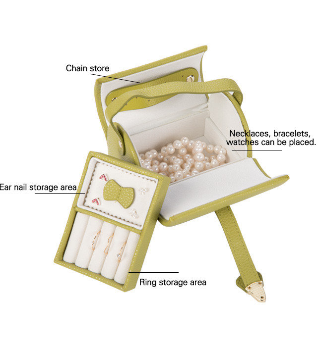 Full Set Leather Travel Jewellery Box , Clear Personalized Travel Jewelry Case
